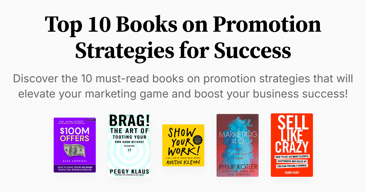 Top 10 Books on Promotion Strategies for Success | Summary & Audio