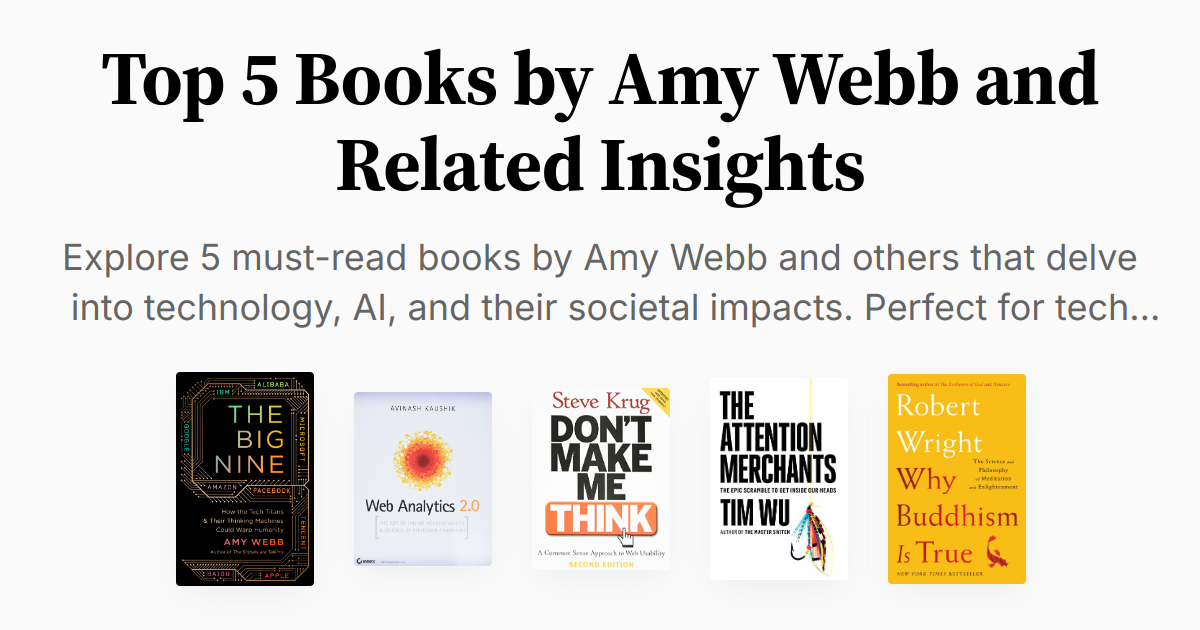 Top 5 Books by Amy Webb and Related Insights | Summary & Audio